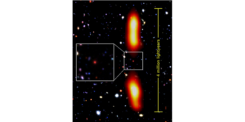 GMRT Discovers a Dying, Giant Radio Galaxy 9 Billion Light Years Away ...